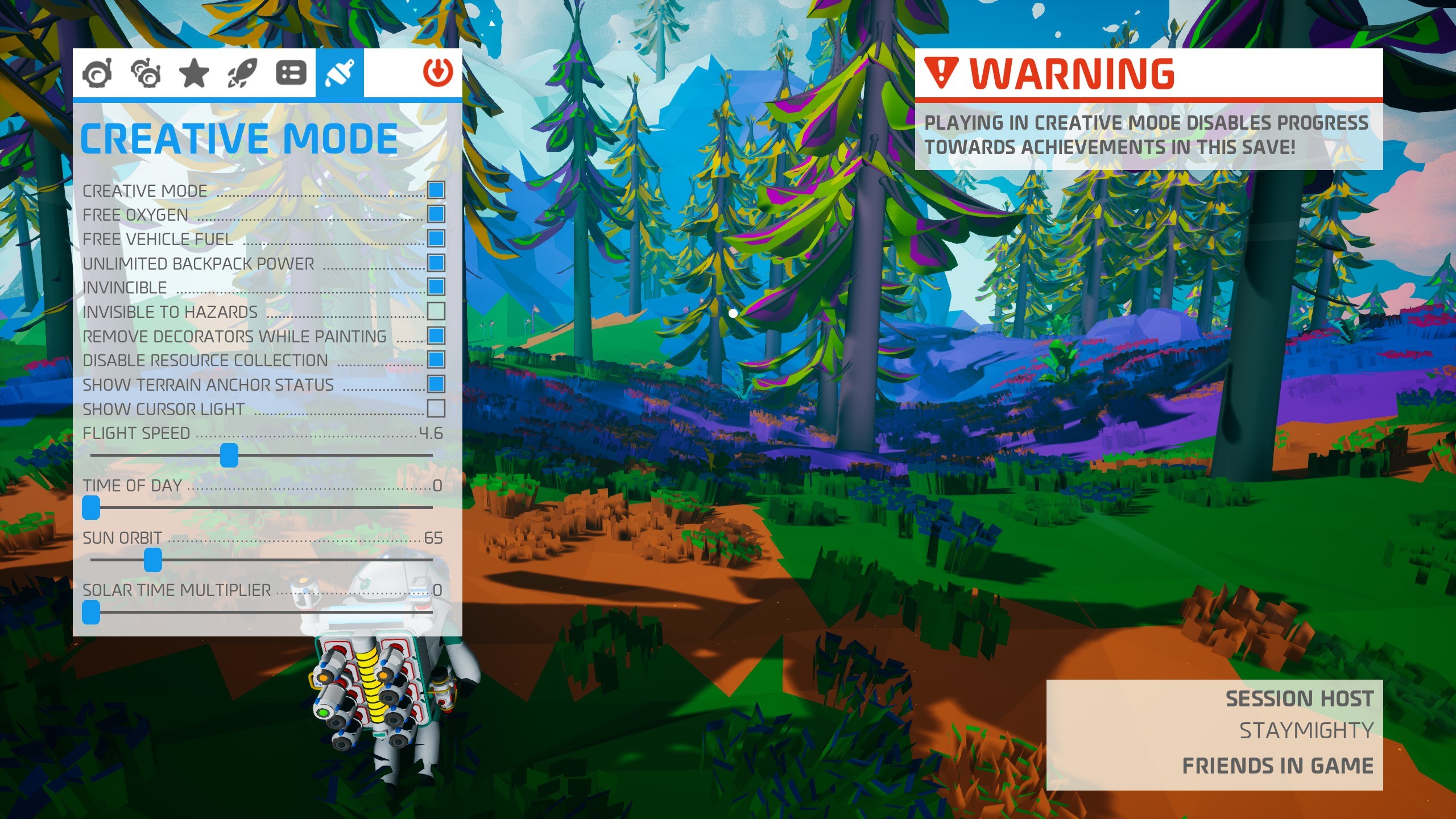 Creation Tool Menu