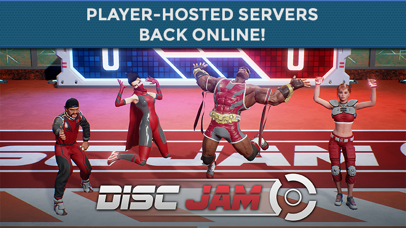 Disc Jam - Player-Hosted Servers Are Back Online! - Steam News