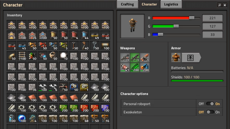 Factorio - Friday Facts #338 - The (real) Character GUI - Steam News
