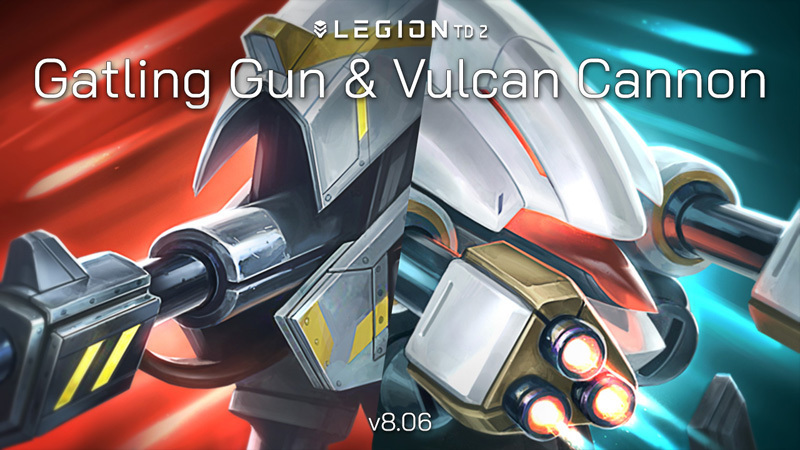 Legion TD 2 - Multiplayer Tower Defense - Gatling Gun & Vulcan Cannon ...
