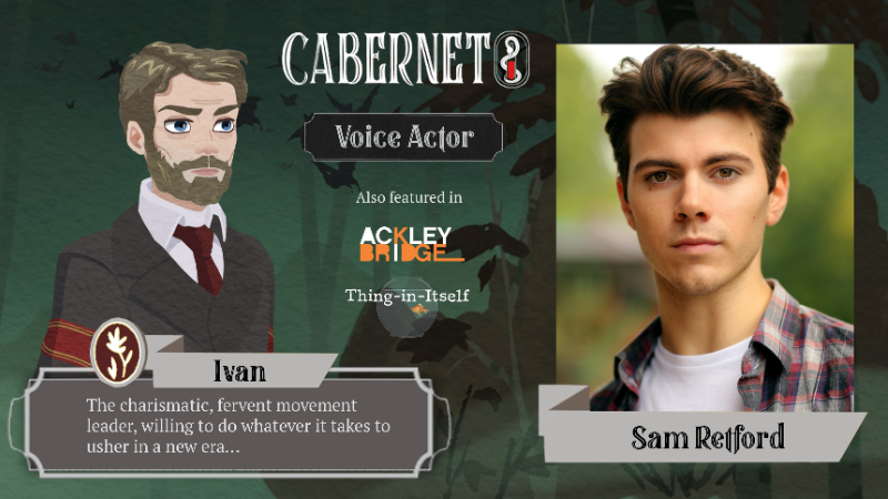 Thing-in-Itself - Actor reveal for Cabernet! Sam Retford from Ackley ...