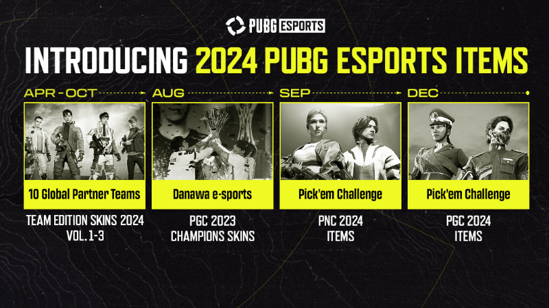 PUBG: BATTLEGROUNDS - Introducing 2024 PUBG Esports Items! - Steam News