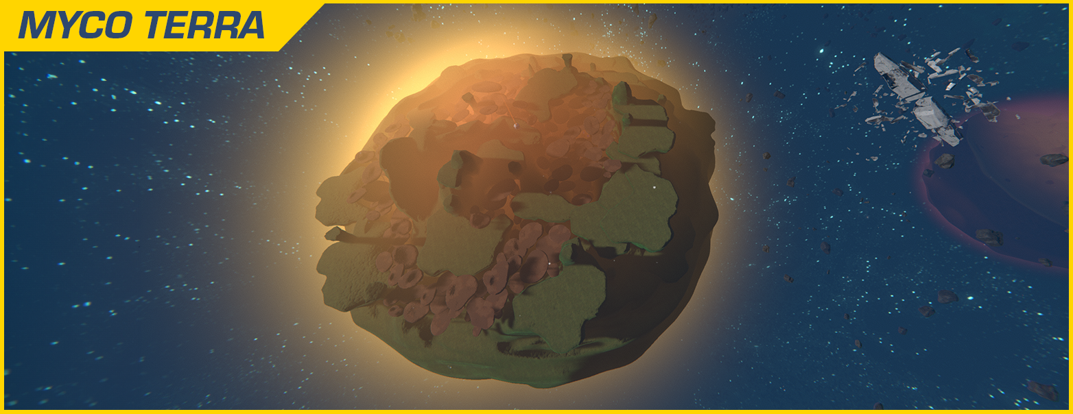 More lush than its dry neighbor, Myco Terra is covered in fungi - big ...