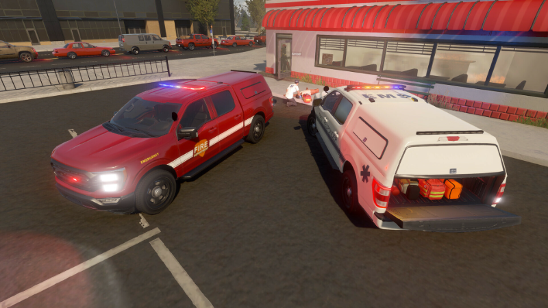 Flashing Lights - Police, Firefighting, Emergency Services (EMS) Simulator - Pickup Truck Triple ...