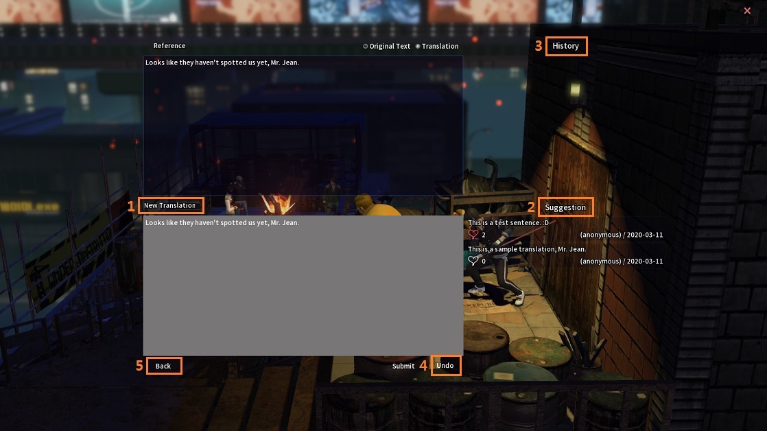 3. The editing screen is composed as follows.