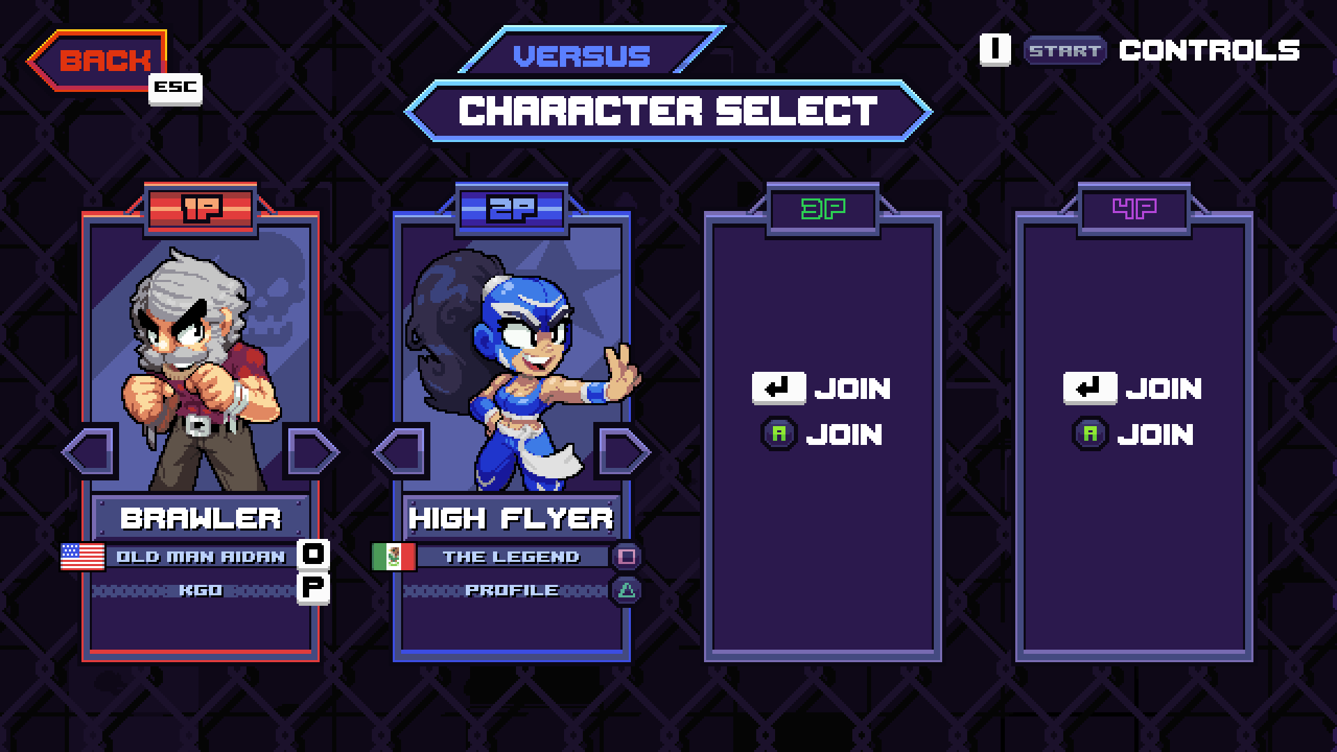 Alternate character palettes