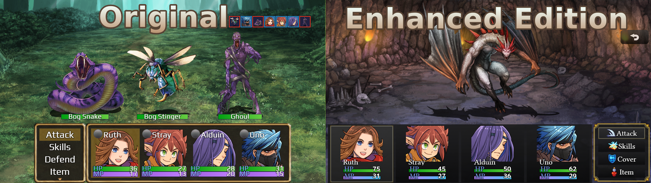 First, here's some side-by-side screenshot comparisons: