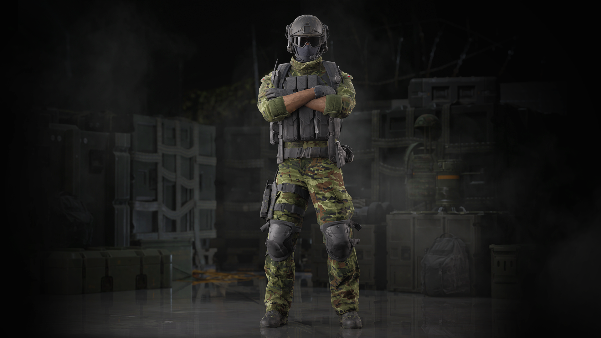 The operator wore a uniform in SG-14 camouflage, equipped with ...