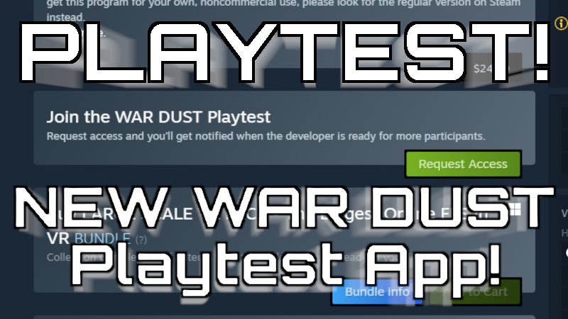 Steam :: WAR DUST :: War Dust VR Now Has a Playtest App!