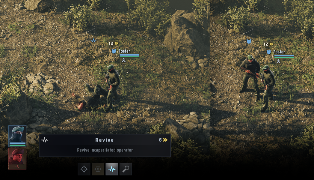 incapacitated team members can be revived