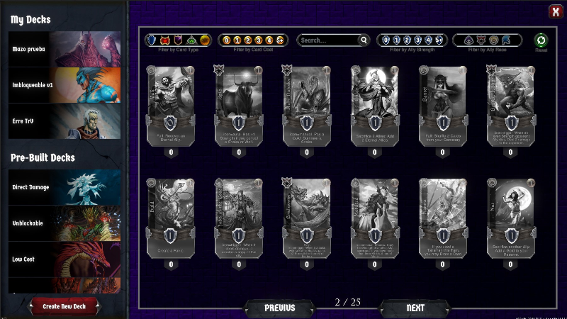 Myths and Legends - Card Game - [Update] v0.7.9a - Deck Builder ...