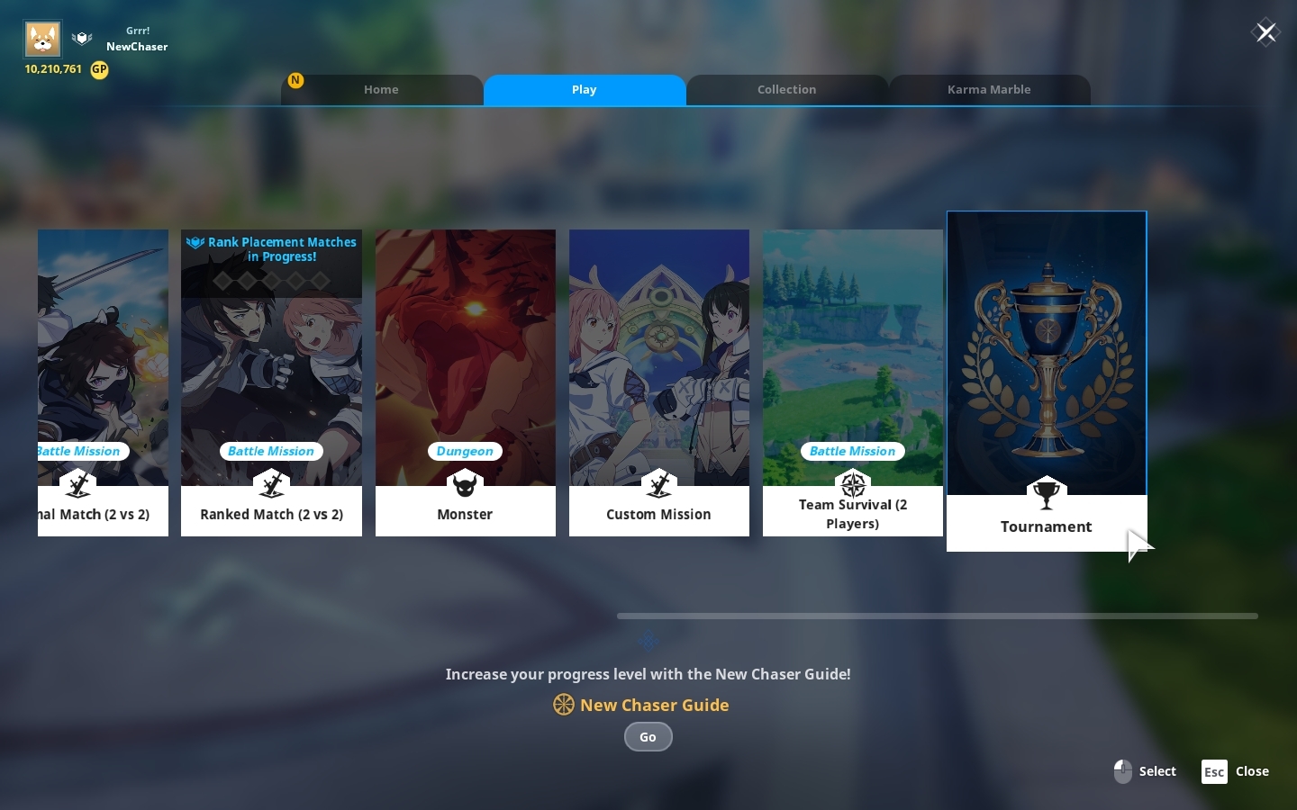 2) Register for Tournament