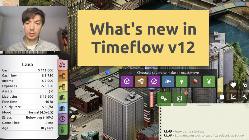 Timeflow – Life Sim - What's new in upcoming Timeflow v12 - Steam News