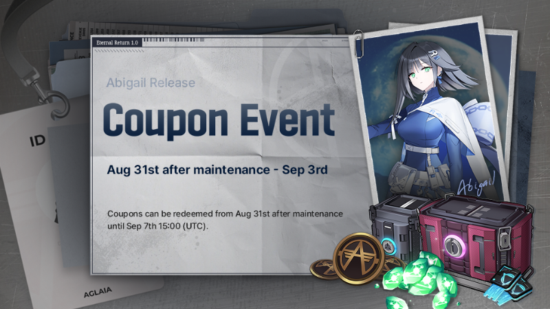 Eternal Return - Abigail's Release Coupon Event - Steam News