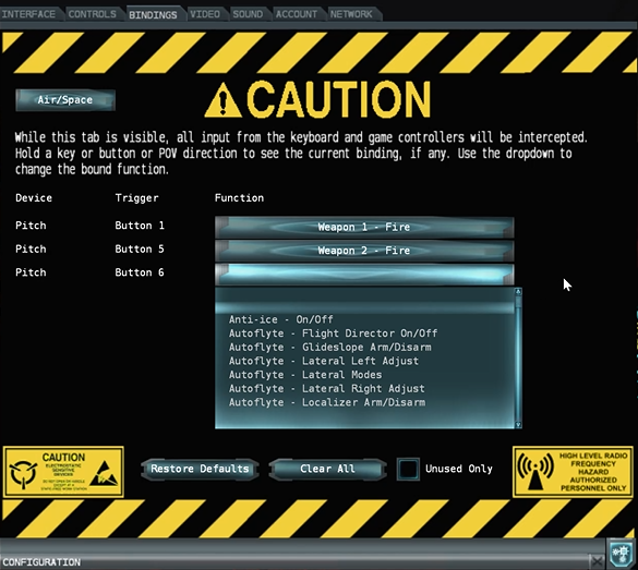For right now the key bindings map (F1 by default) show the default ...