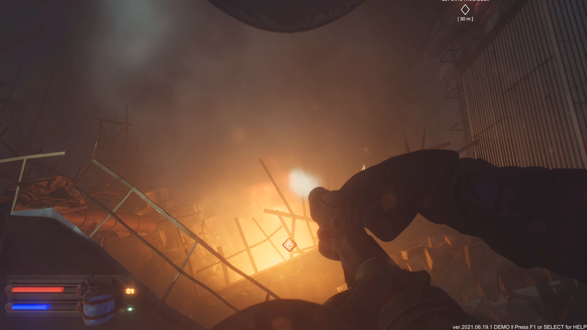 First of all - always approach fire carefully and with mask on.