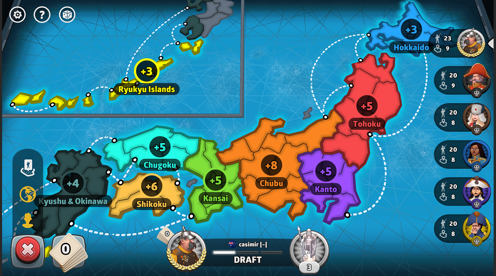 Continent bonus value changes: