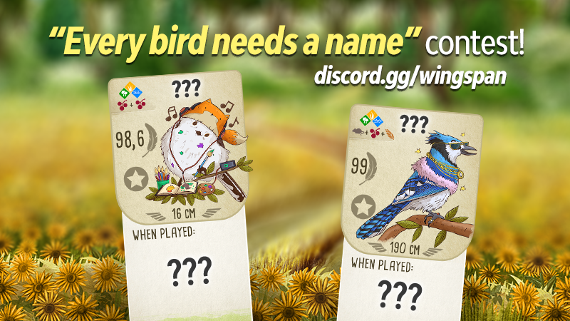 Wingspan - Every bird needs a name! Wingspan card contest. - Steam News