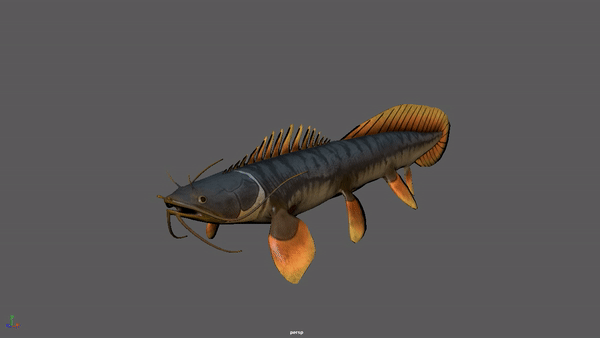 Whiskered Paddletail Idle Animation