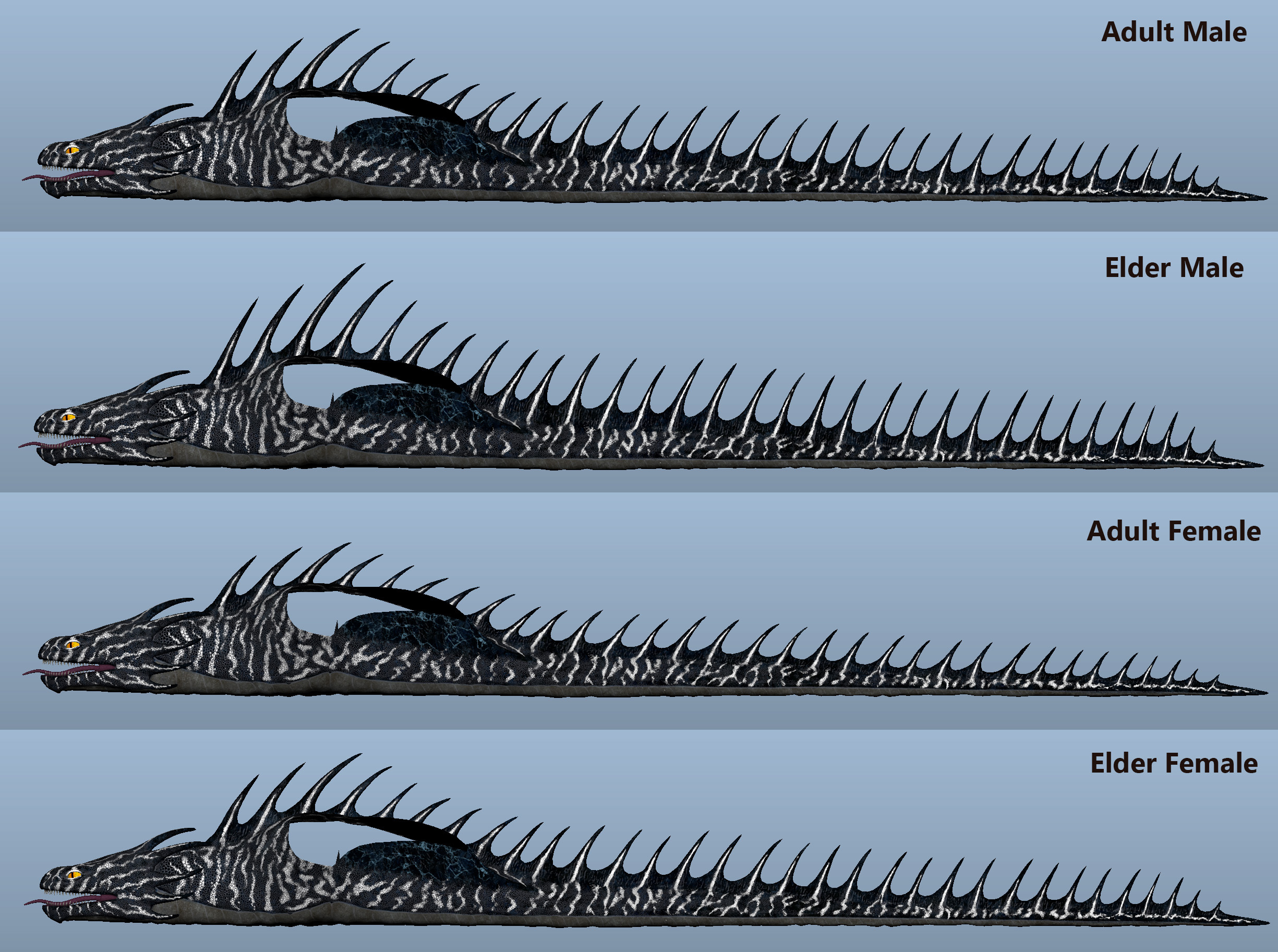 Finished Blitz Striker Adult morphs and WIP Alpha morphs