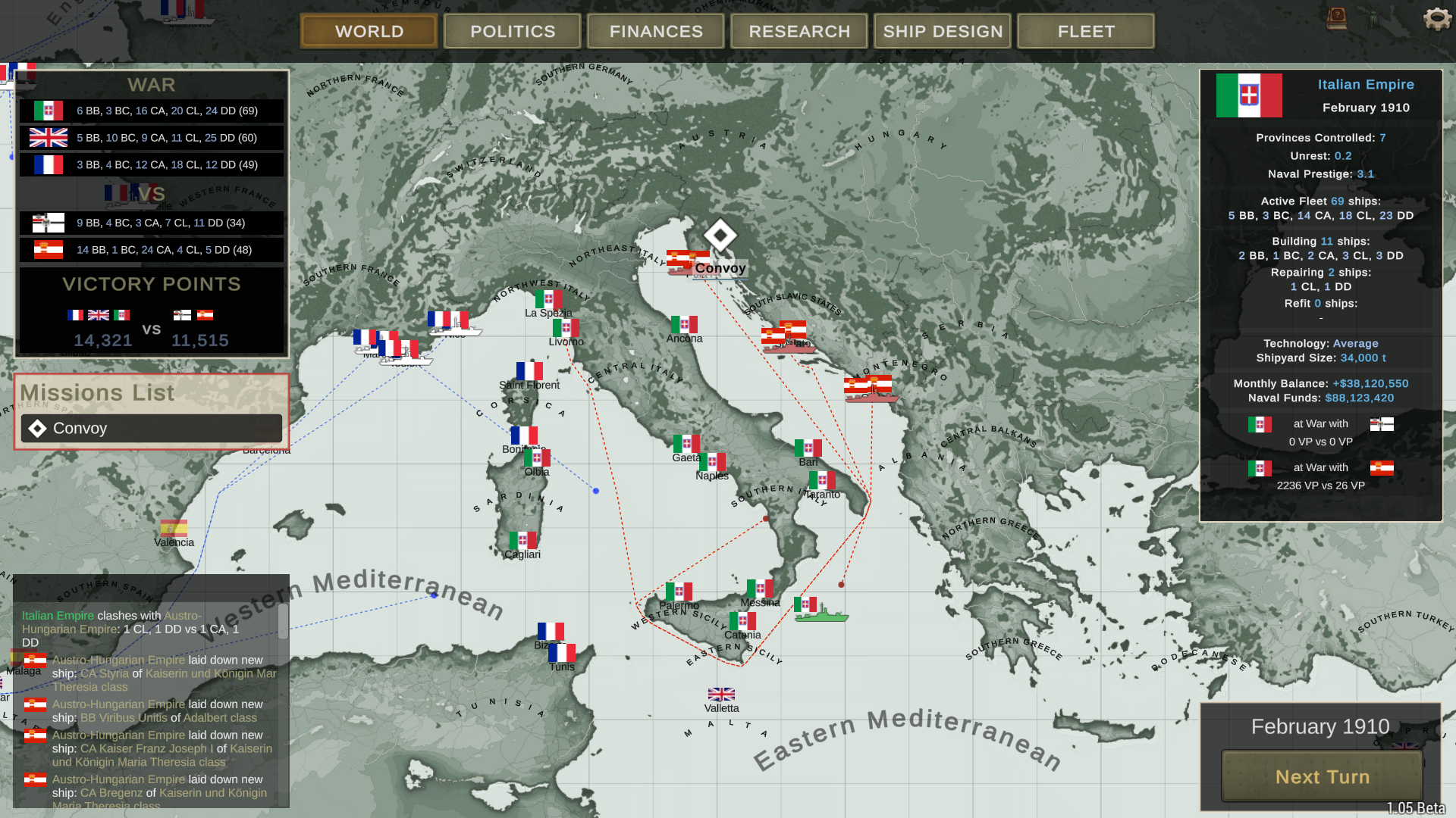 Major Update v1.05 - Ultimate Admiral: Dreadnoughts - Game Patch Notes