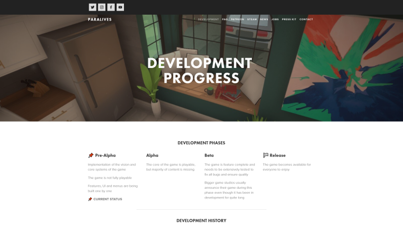 Paralives - Introducing our new Development page! - Steam News