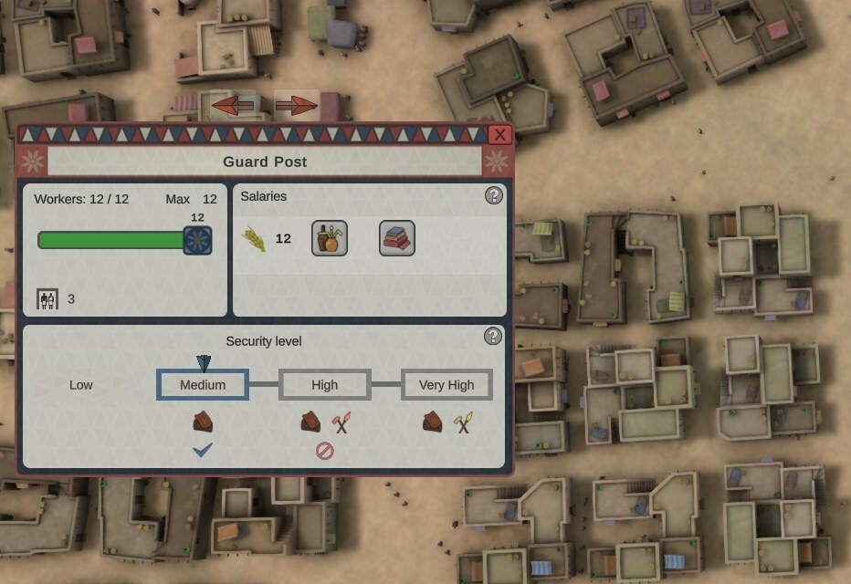 The security level at every Guard Post can now be set to Medium, High ...