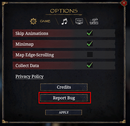 NEW! IN-GAME BUG REPORTS