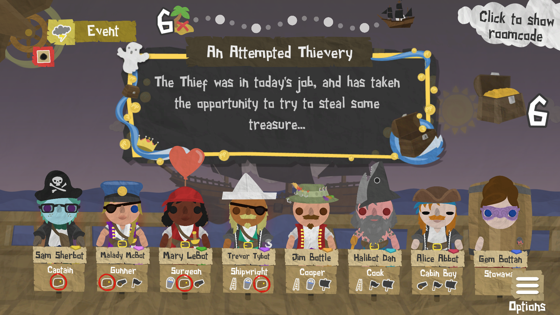 The Thief can only attempt a thievery while they're on the human team ...