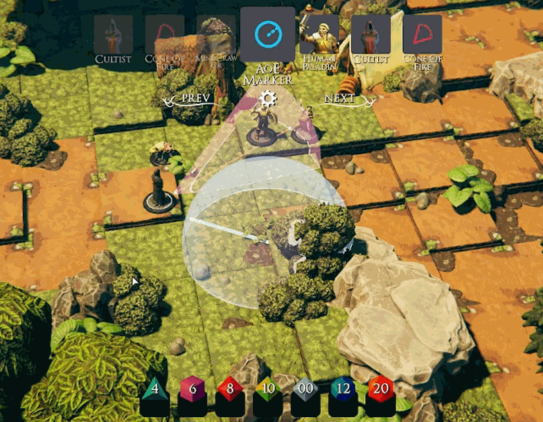 After applying changes to the initiative list, you're able to click on ...