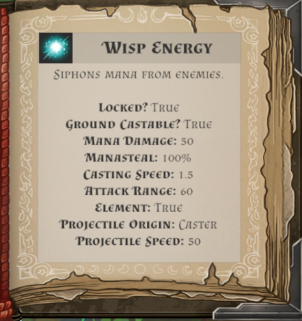 wisp energy while ulia gave you a decent mana healing