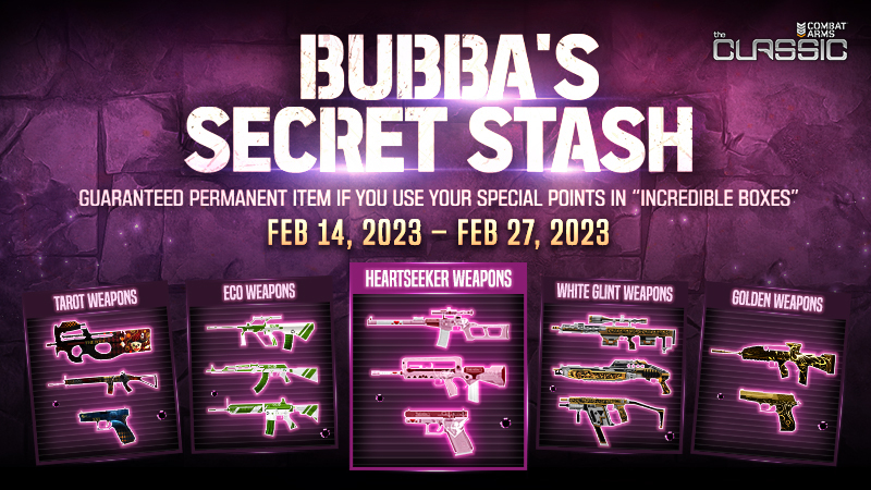 Combat Arms: the Classic - Bubba's Secret Stash - Heartseeker Gear ...