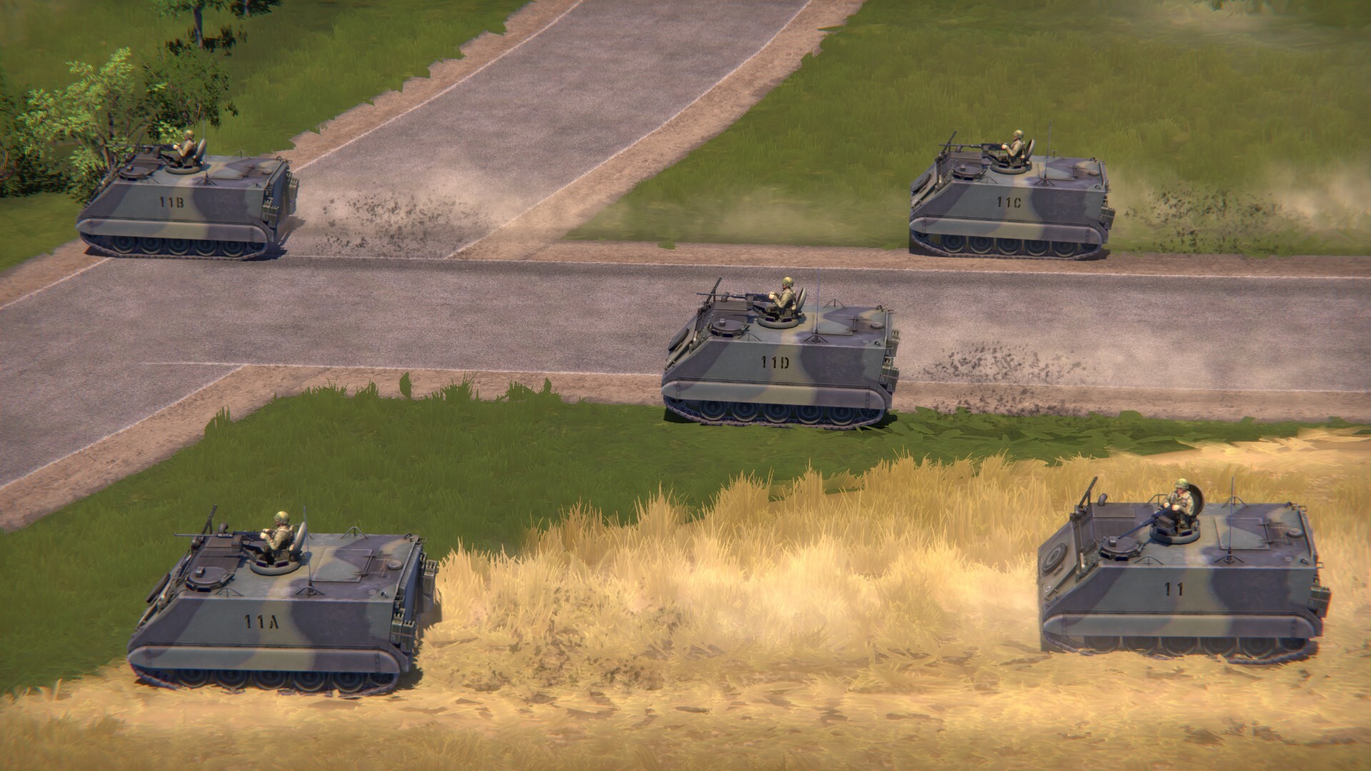 Canadian M113s on the move - vehicles show letters from A to D, while ...