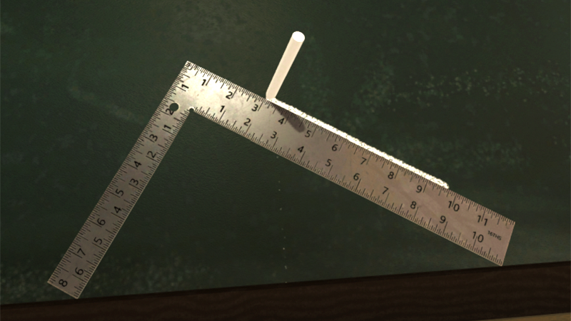 The measuring tools can now be staged against the chalkboard, and the ...