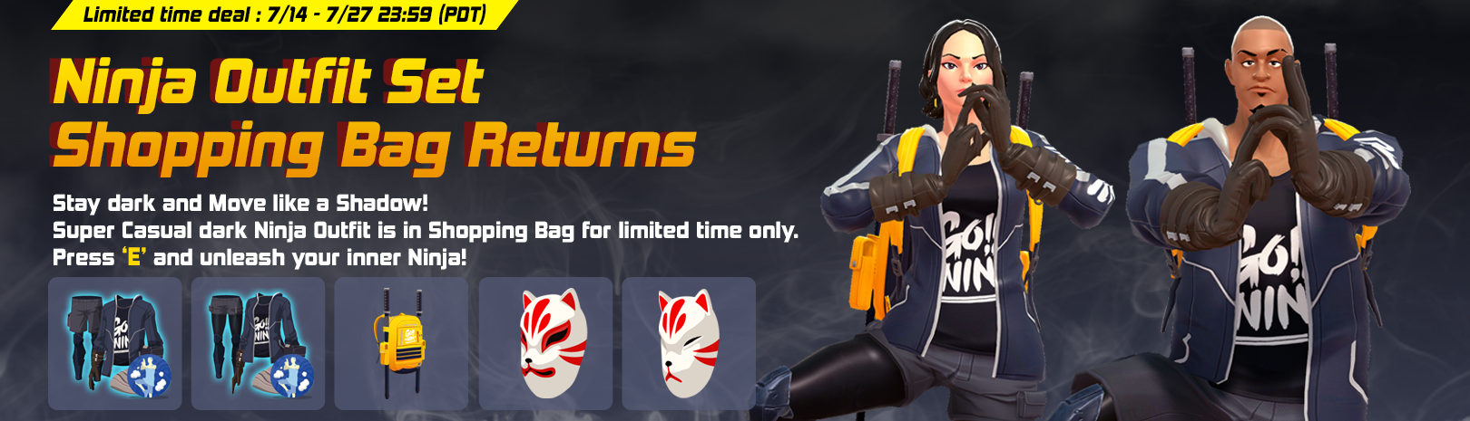 5. Shadow Ninja Outfit Shopping Bag