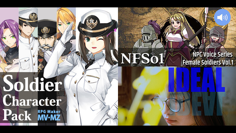 RPG Maker MZ - New DLC: Soldier Character Pack, NPC Female Soldiers ...