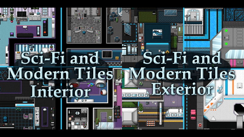 RPG Maker MZ - New DLC: Sci-Fi and Modern Tileset - Interior + Exterior ...