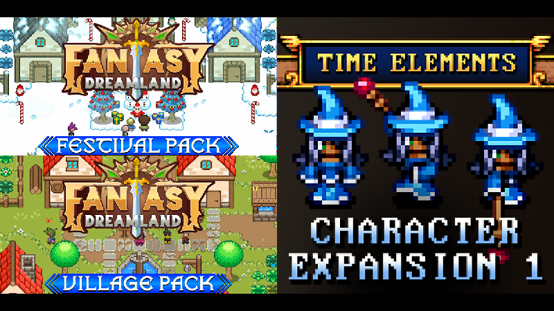 RPG Maker MZ - New: Fantasy Dreamland - Festival Pack/Village Pack ...