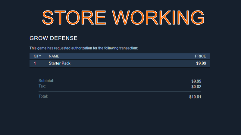 Steam :: Grow Defense :: Store Fixed In-Game