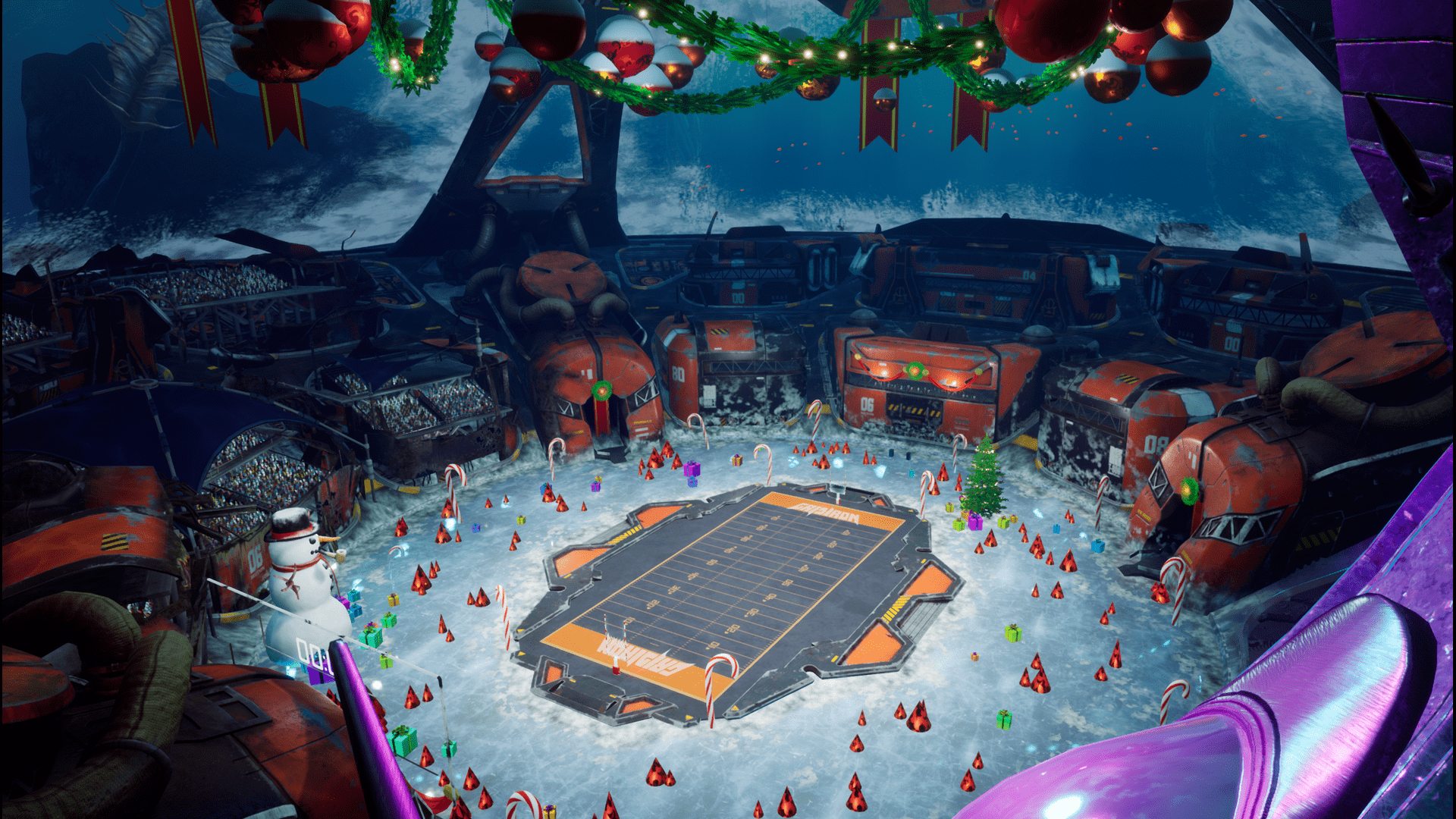 The Underwater Stadium has gotten a holiday makeover! The Christmas ...