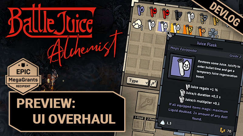 BattleJuice Alchemist - DevLog: Preview on UI Overhaul - Steam News