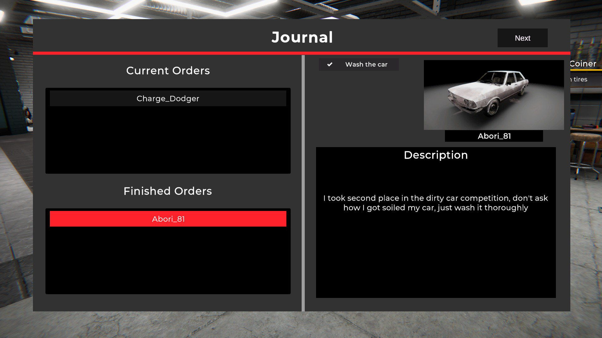 The journal consists of two parts. The first one shows you the current ...