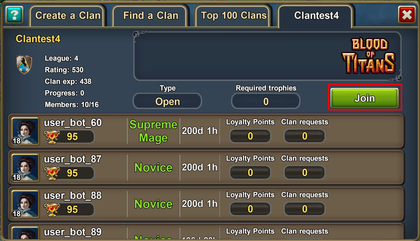 Creating Your Own Clan