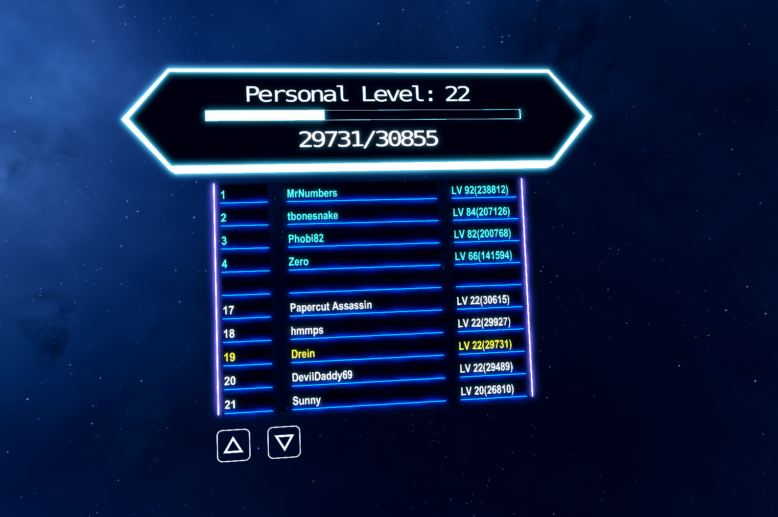 At the end of the level, Leaderboard of this level is shown, not a ...