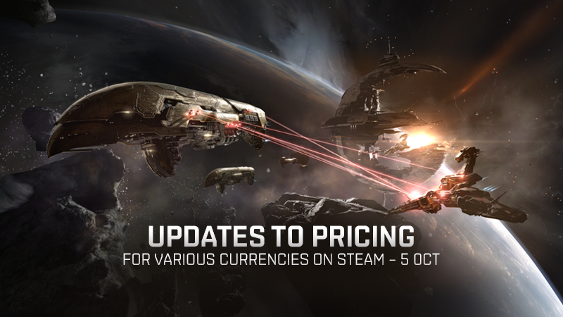 EVE Online - Updates to pricing for various currencies - Steam News