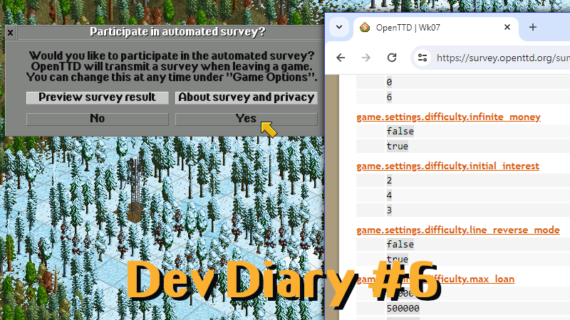 OpenTTD - Blog: Survey & HTTPS & Infra - Steam News