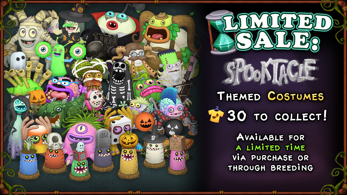 Promotion: Spooktacle Series Costumes available