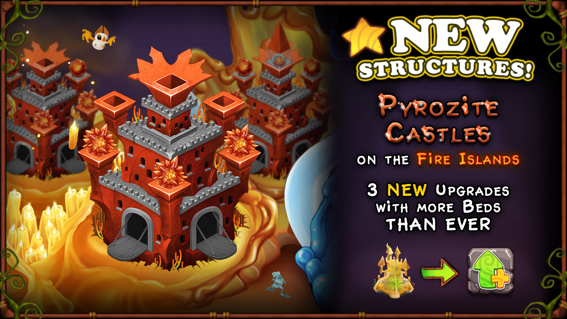 NEW Structures: Pyrozite Castles on the Fire Islands
