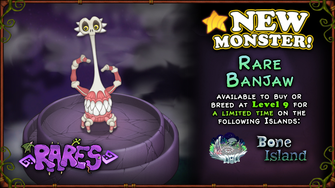 NEW MONSTERS - Rare Banjaw & Osstax - My Singing Monsters - Game Patch Note