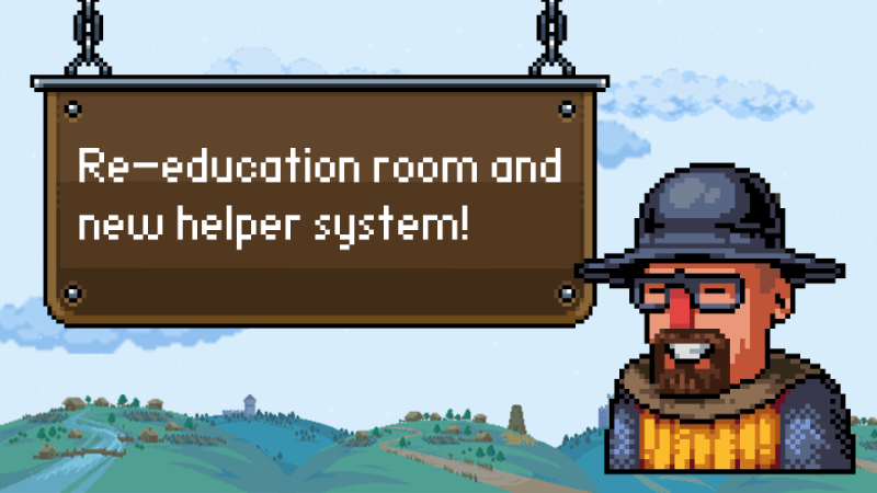Anvil Saga - Re-education room and new helper system! - Steam News